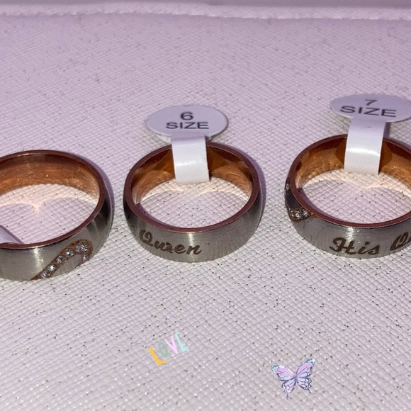 Fashion Jewelry | Jewelry | Two Tone Stainless Steel His Queen Her King ...